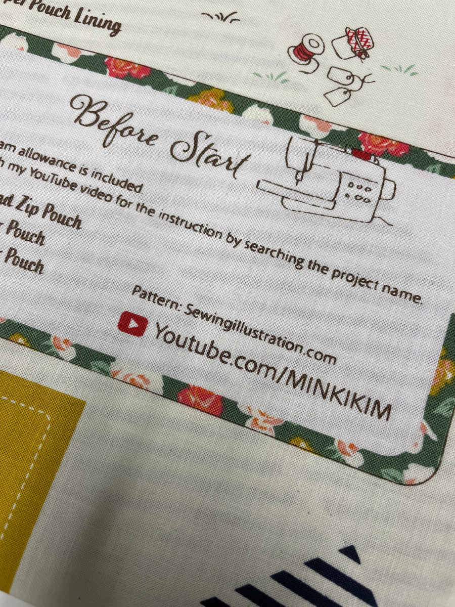 Bloomberry Zipper Pouch Panel - Minki Kim Riley Blake Design – Rainbow Stash