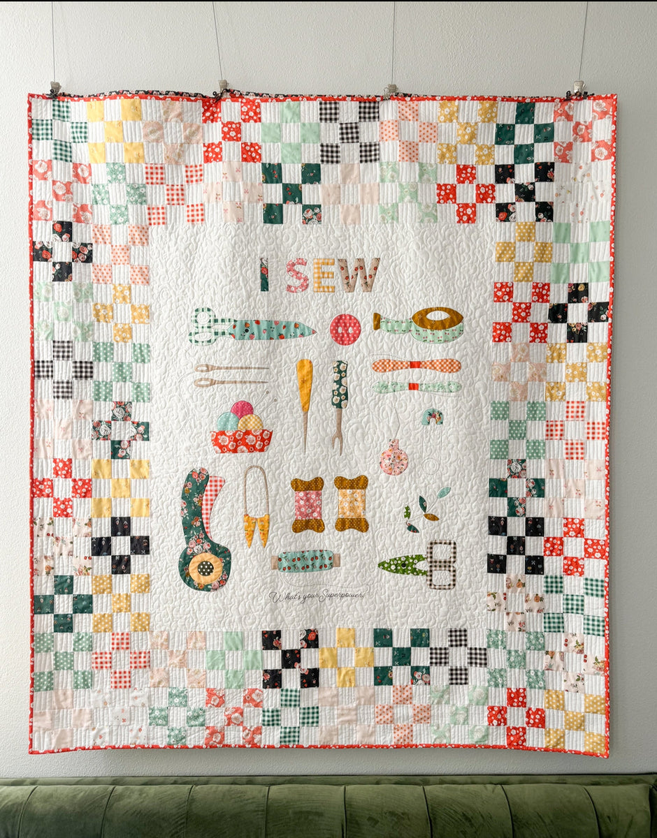 Sunsetridge I Sew Quilt Panel - Minki Kim Riley Blake Designs – Rainbow ...