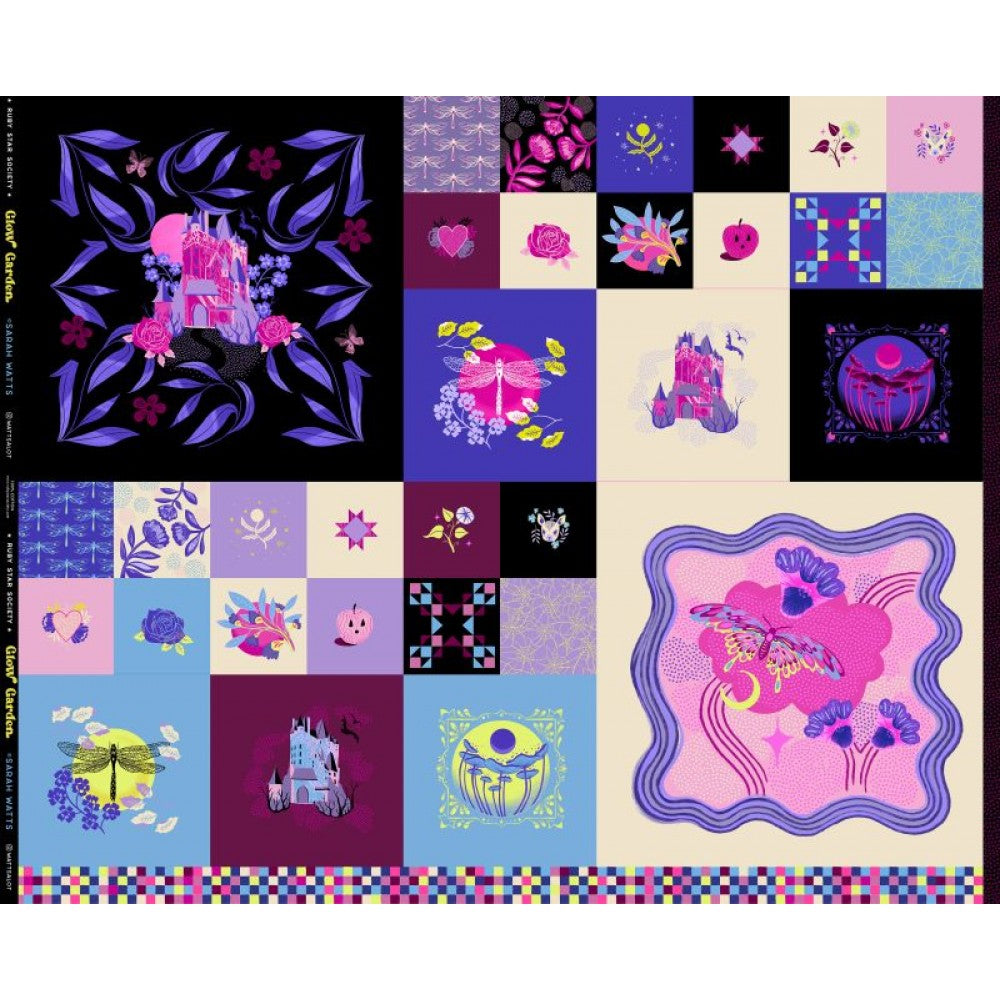 Fairytale Panel Glow Garden - Sarah Watts Ruby Star Society – Rainbow Stash
