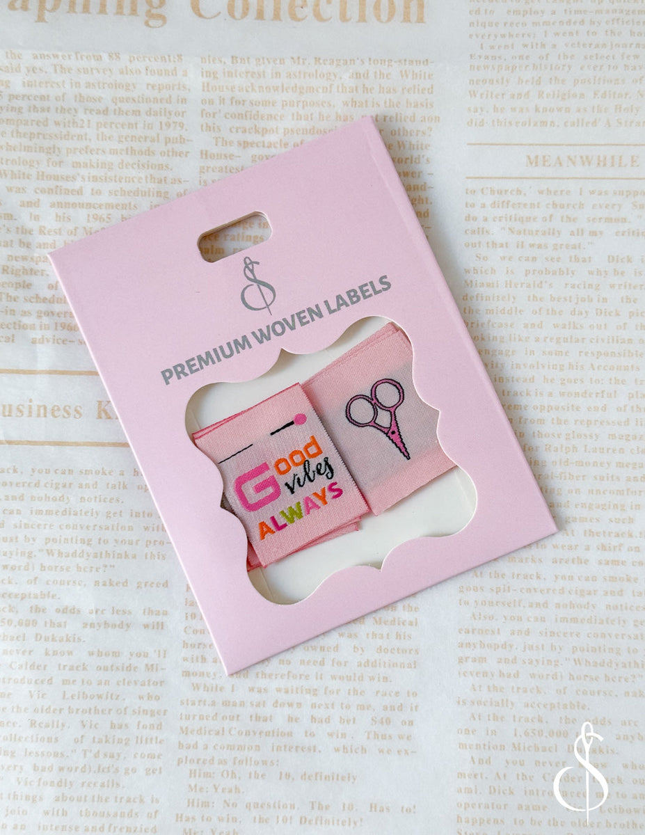 Minki Kim Good Vibes Woven Labels (8) - Minki Kim Sewing Illustration ...