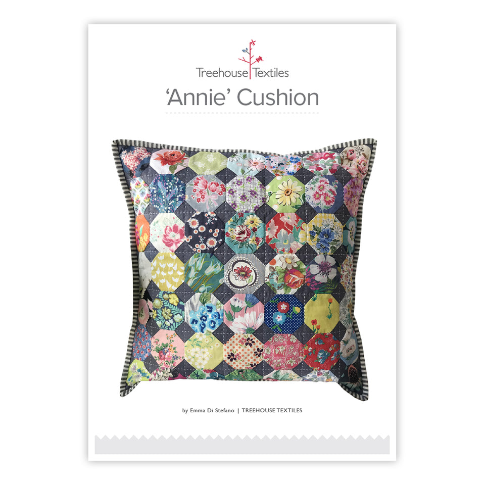 "Annie" Cushion Pattern (inc template) - Emma Di Stefano Treehouse Tex ...