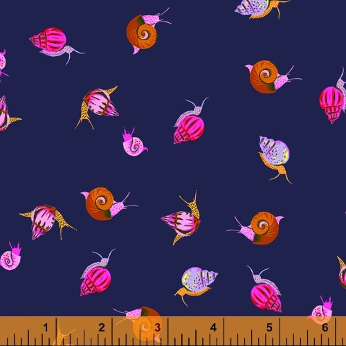 Indigo Snails - Heather Ross 20th Anniversary Collection – Rainbow Stash