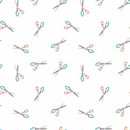 Make Snip Snip White - Kristy Lea for Riley Blake Design – Rainbow Stash