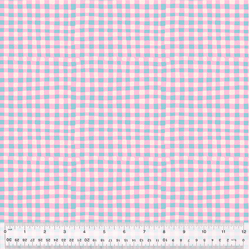 Lilac Checkers Country Mouse Fat Quarter - Heather Ross For Windham Fa ...