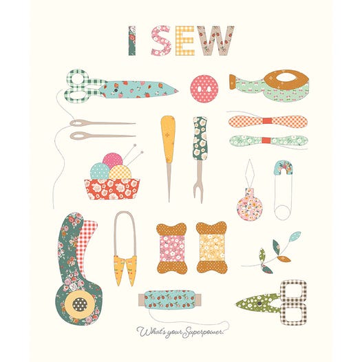 Sunsetridge I Sew Quilt Panel - Minki Kim Riley Blake Designs – Rainbow ...