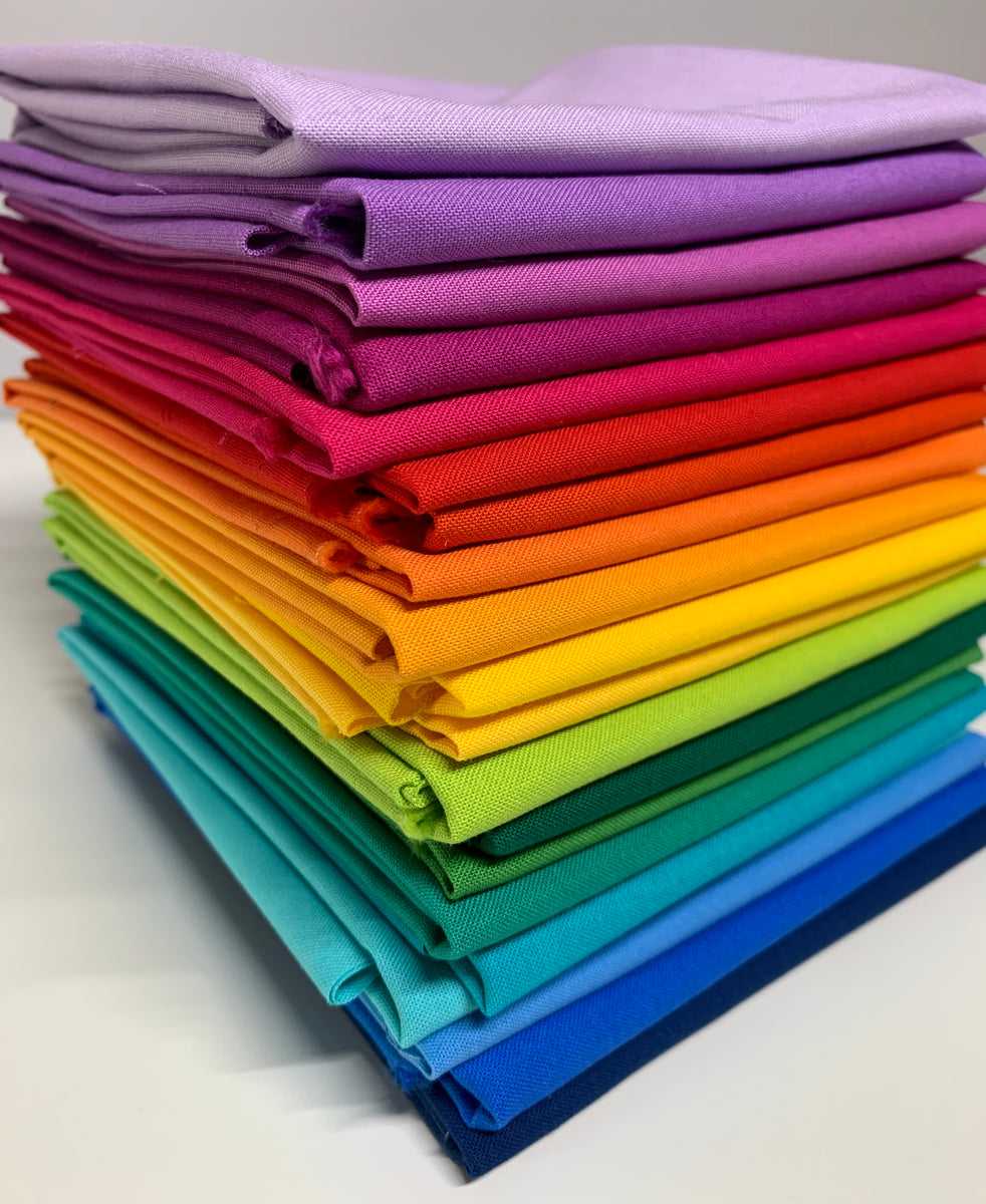 Rainbow Circle Bundle Kona Bundle - Robert Kaufman Fabrics – Rainbow Stash